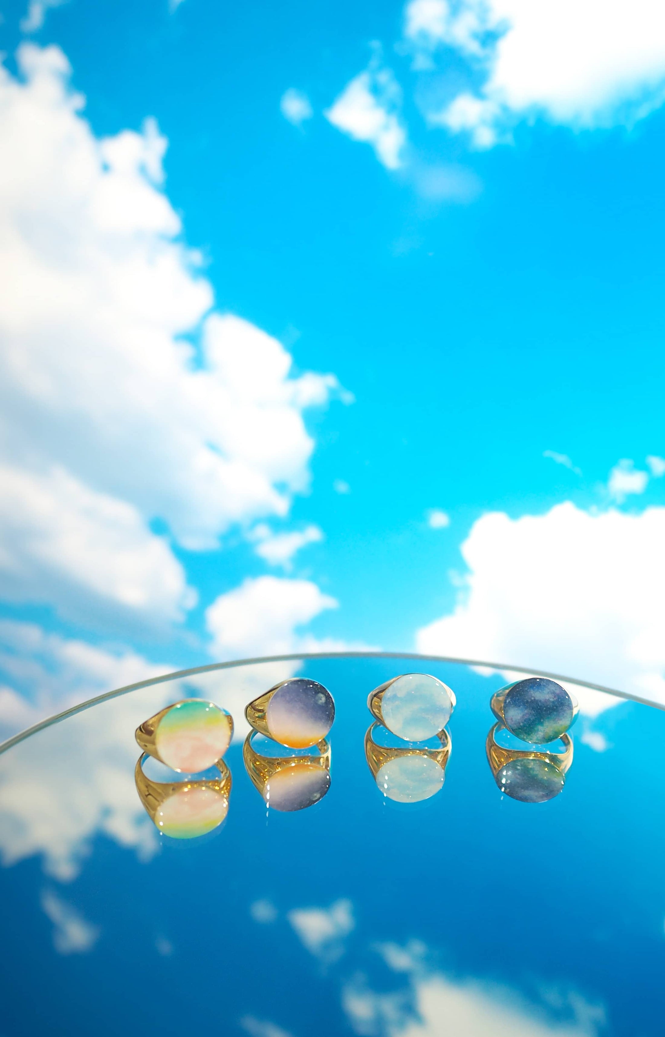 Blue Sky Oval Signet Ring | Sky